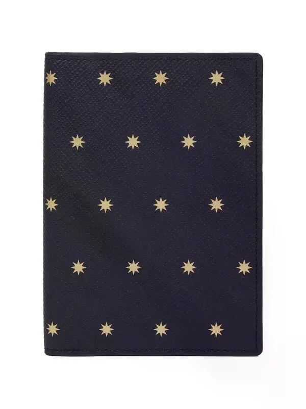 Smythson Panama Star Passport Cover - Blue