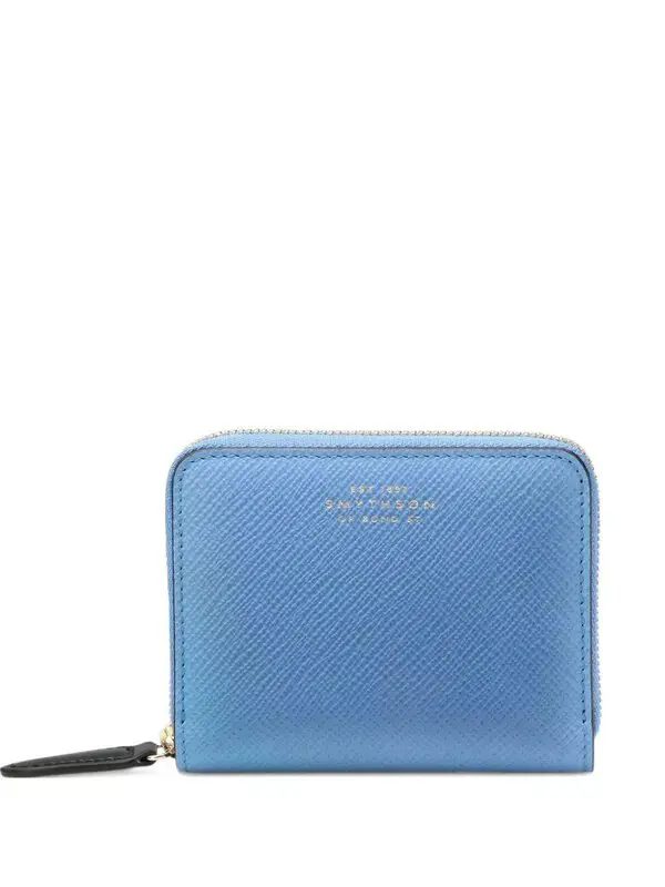 Smythson Small Panama Zip-around Wallet - Blue
