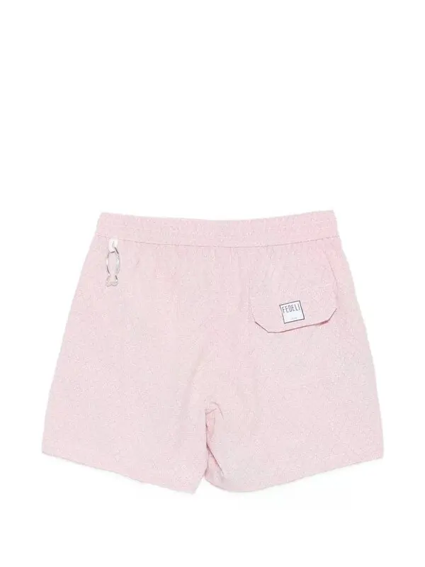 Fedeli Madeira Sakar-patterned Swim Shorts - Pink