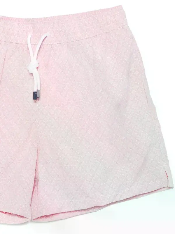 Fedeli Madeira Sakar-patterned Swim Shorts - Pink