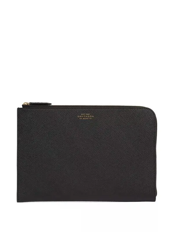Smythson Panama Travel Pouch - Black