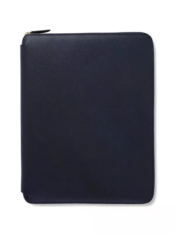 Smythson Panama Writing Folder - Blue