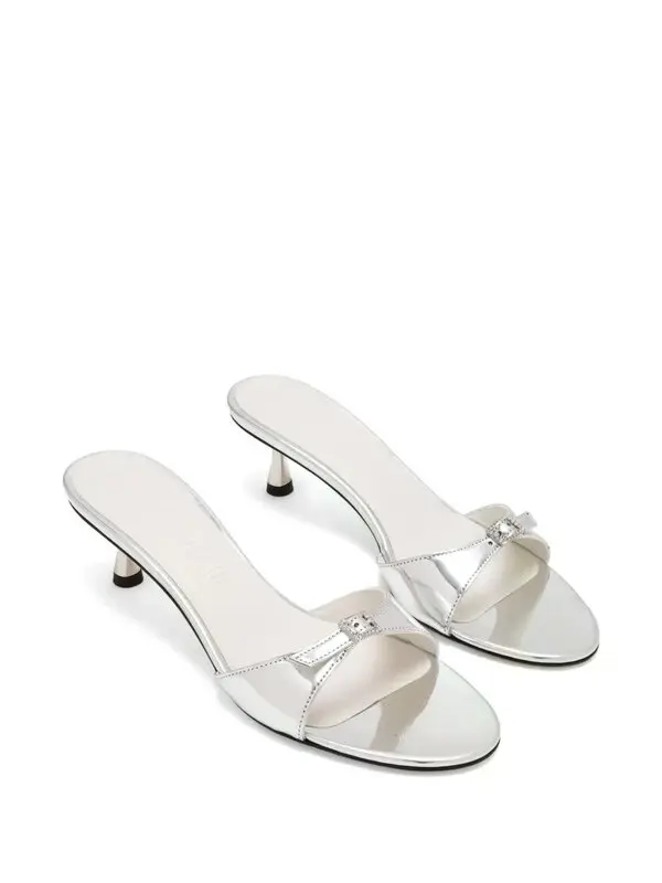 Studio Amelia Greta Buckle Sandals - Silver