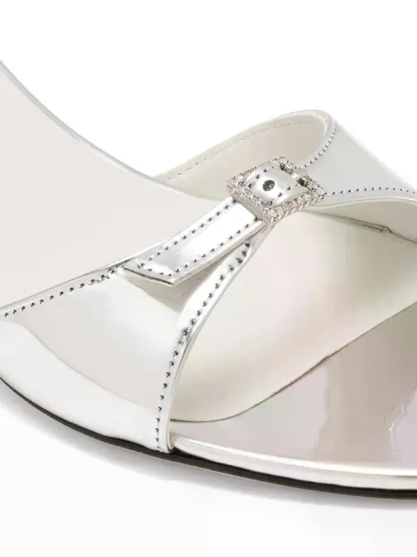 Studio Amelia Greta Buckle Sandals - Silver