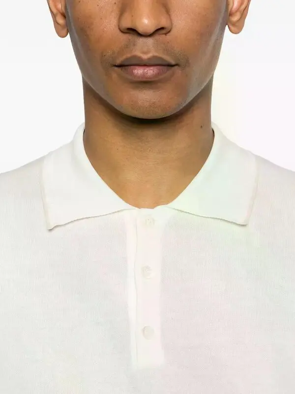 Canali Short-sleeve Polo Shirt - White