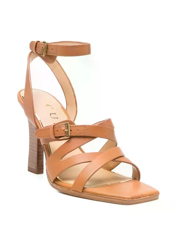 Guess Buckle Strap Sandals - Brown