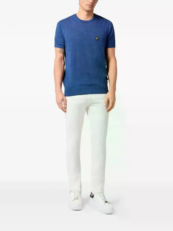 Philipp Plein Monogram Straight Leg Jeans