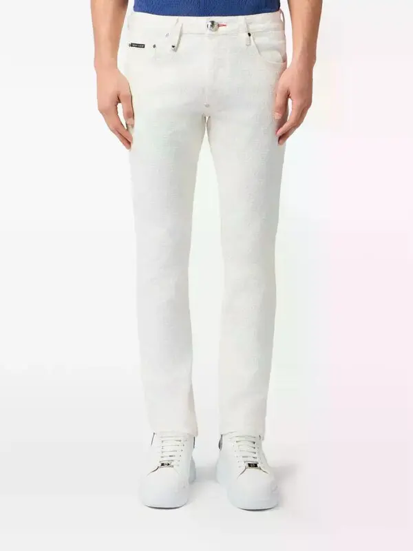 Philipp Plein Monogram Straight Leg Jeans