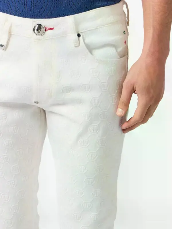 Philipp Plein Monogram Straight Leg Jeans