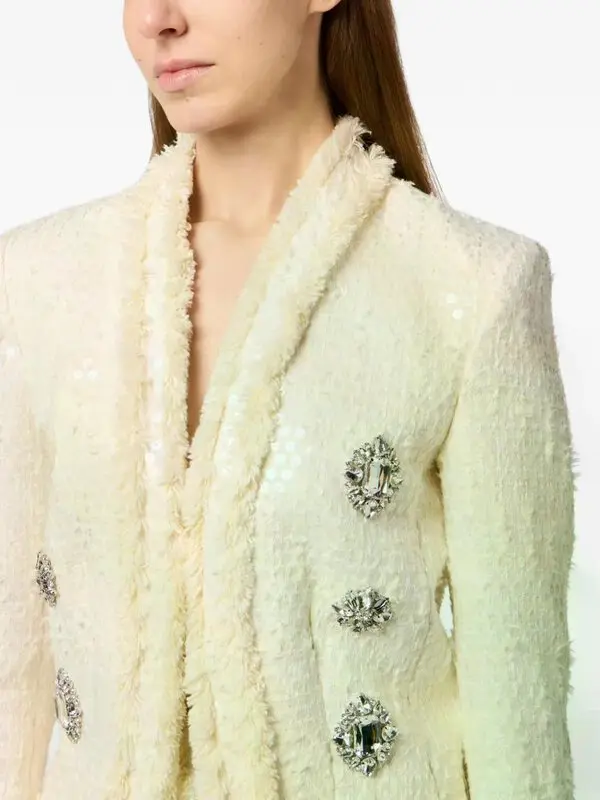 Philipp Plein Sequin Embellished Tweed Bolero