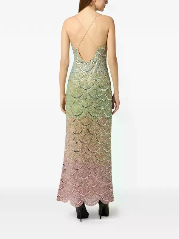 Philipp Plein Embellished Maxi Slip Dress