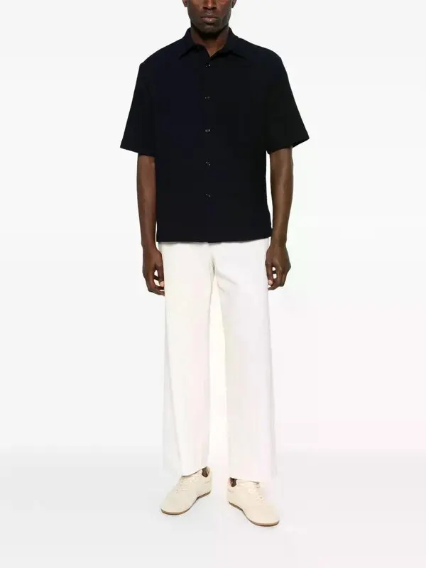 Sandro Textured Shark Collar Shirt