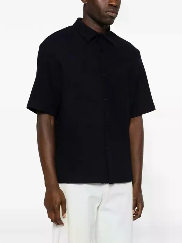 Sandro Textured Shark Collar Shirt