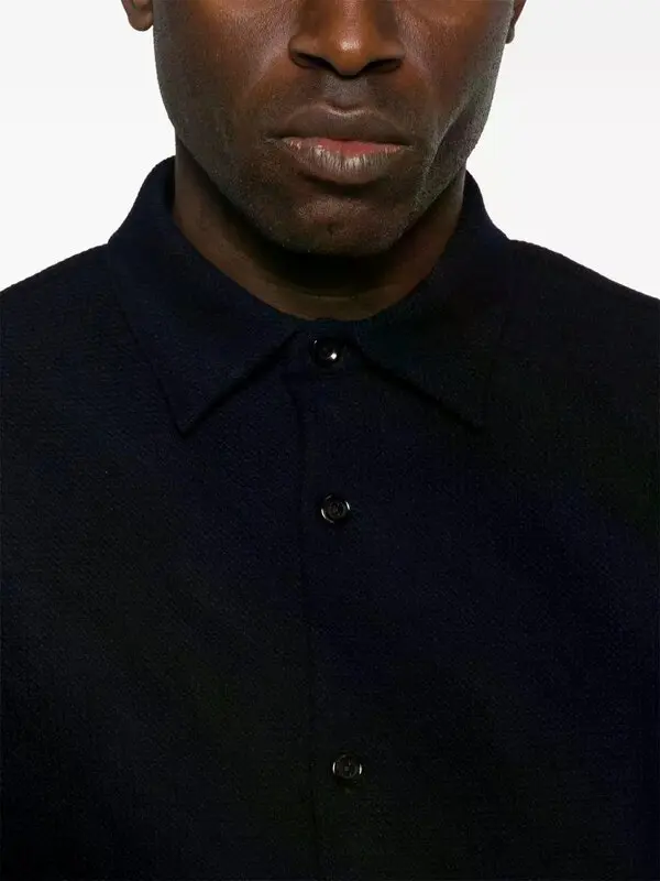 Sandro Textured Shark Collar Shirt