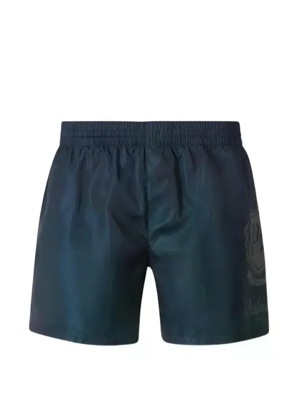 Balmain Logo-print Swim Shorts - Blue