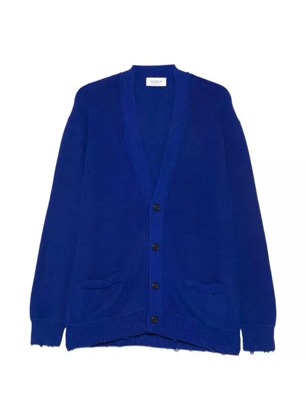 LANEUS Notched-pocket Cardigan