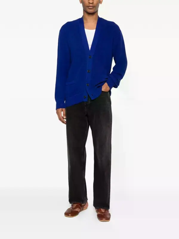 LANEUS Notched-pocket Cardigan