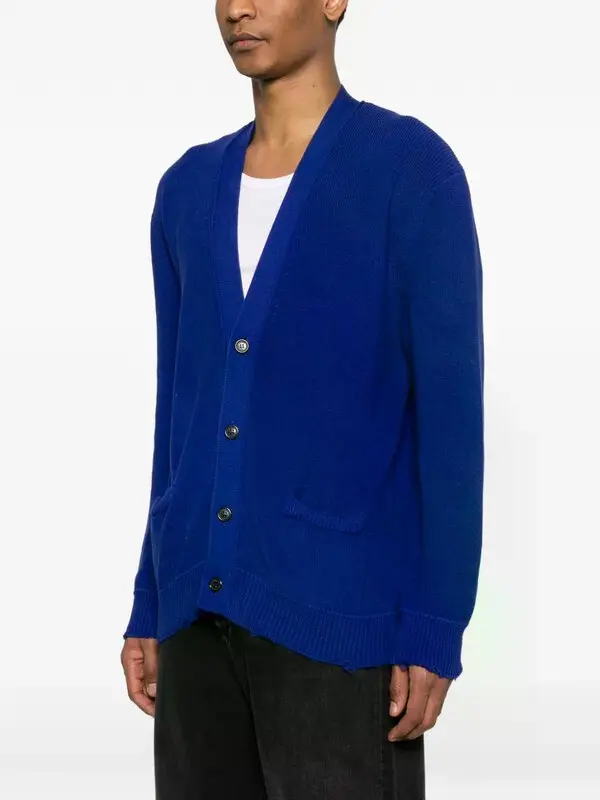 LANEUS Notched-pocket Cardigan