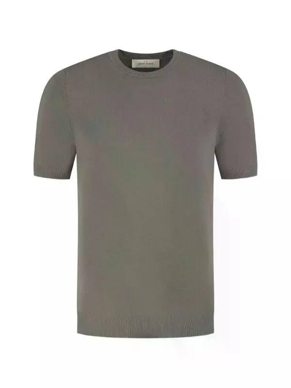 GRAN SASSO Ribbed T-shirt - Brown