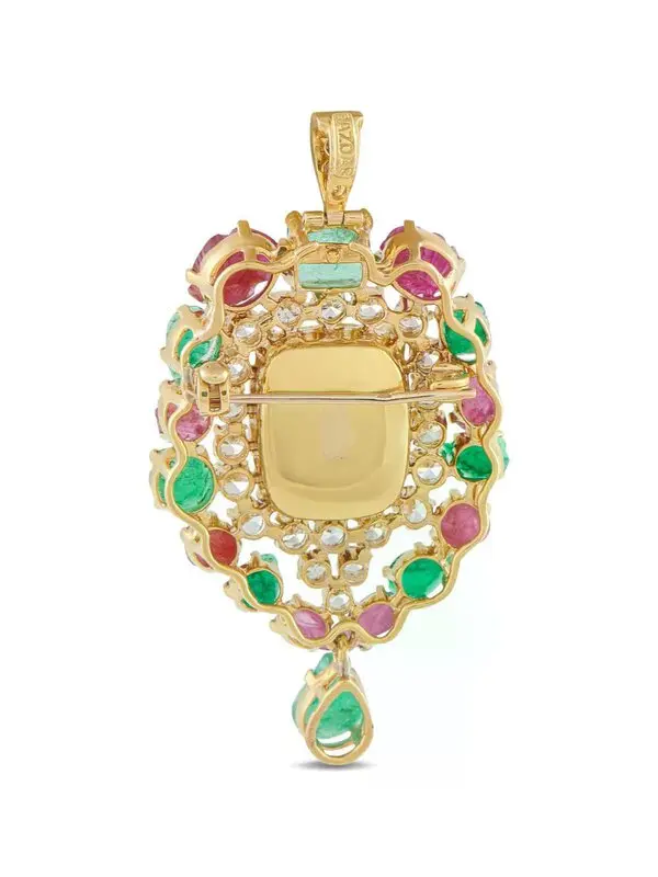 GAZDAR Diamond And Gemstone Brooch