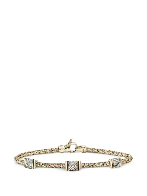 John Hardy Diamond Studded Bracelet - Gold