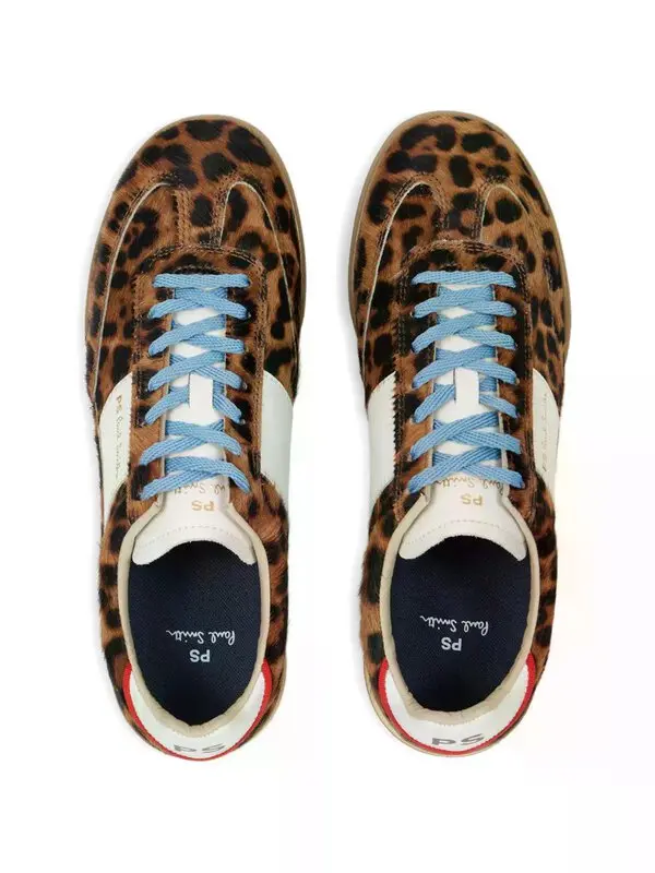 Paul Smith Dover Leopard-print Stripe Sneakers - Brown