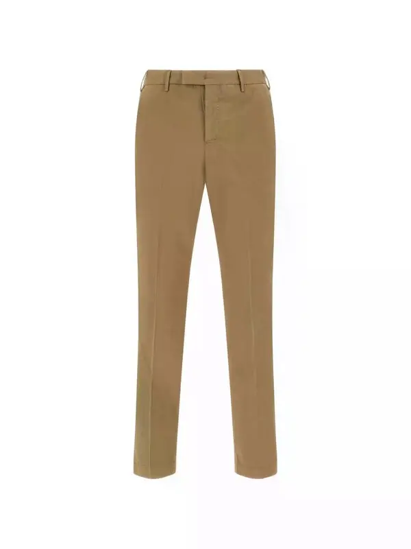 PT TORINO Pressed-crease Straight Trousers - Neutrals