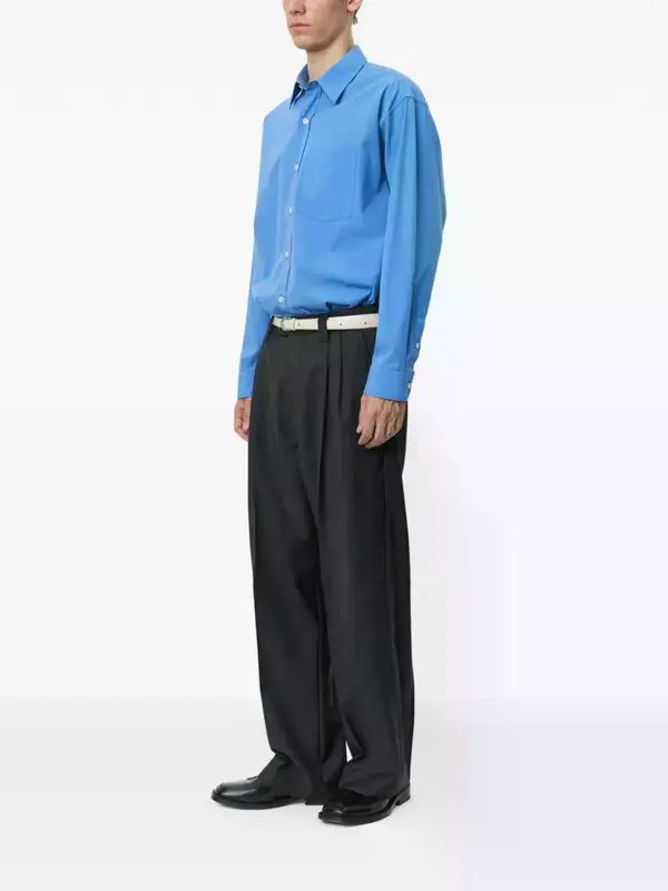 MFPEN Check Pleated Trousers - Grey
