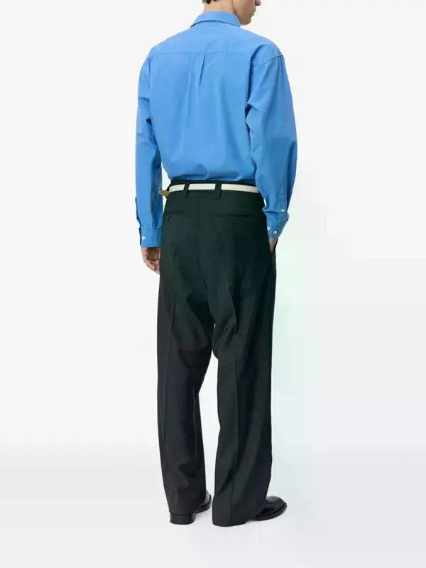MFPEN Check Pleated Trousers - Grey