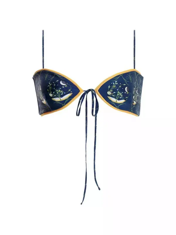 Agua Bendita Margaret Estelar Bikini Top - Blue