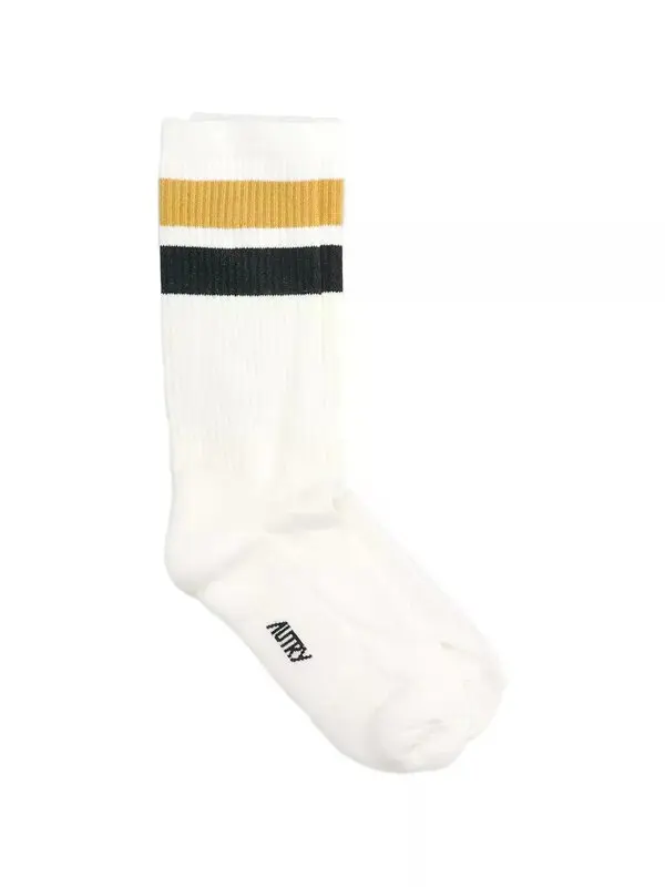 AUTRY Striped Socks - White