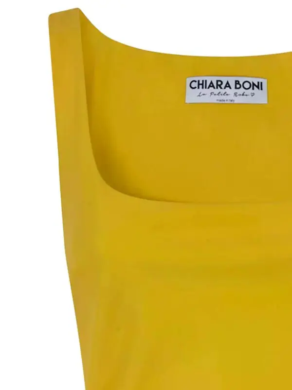 Chiara Boni La Petite Robe Square-neck Pencil Dress - Yellow