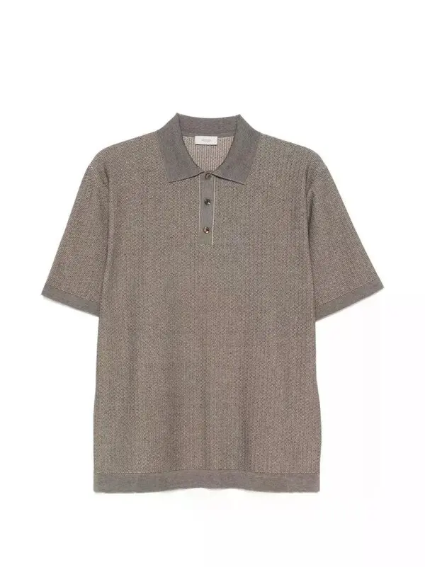 Agnona Textured Polo Shirt - Neutrals