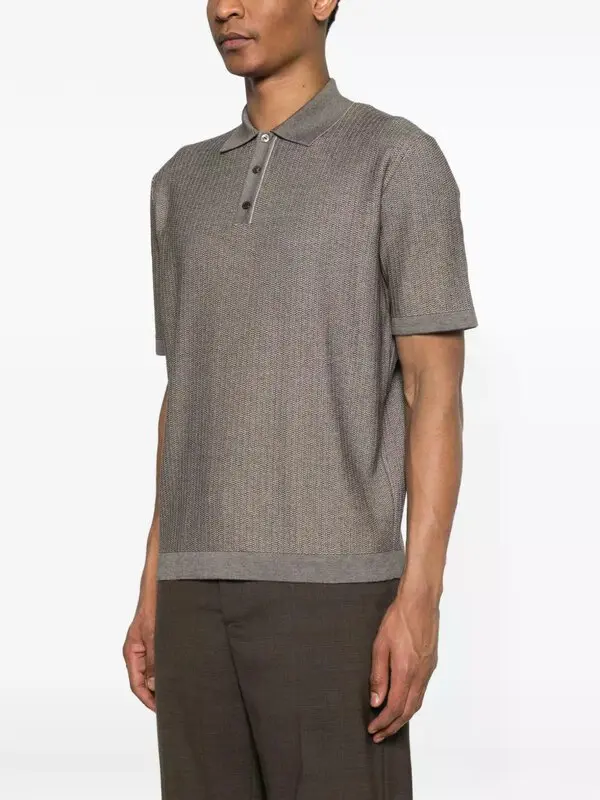 Agnona Textured Polo Shirt - Neutrals