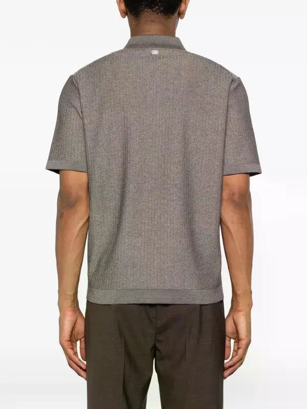 Agnona Textured Polo Shirt - Neutrals
