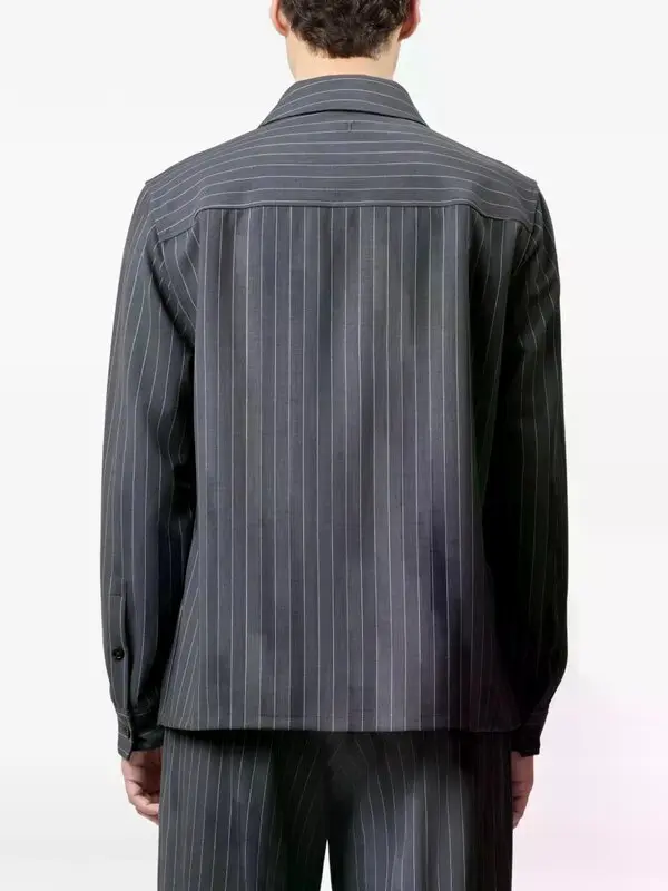TOD'S Pinstripe-pattern Front-pocket Shirt