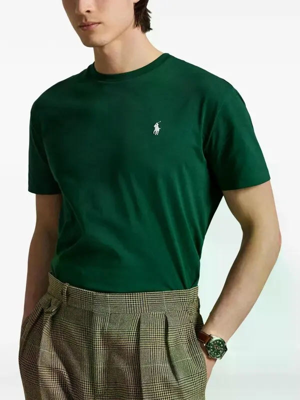 Polo Ralph Lauren Slim Fit Embroidered Crewneck T-shirt - Green