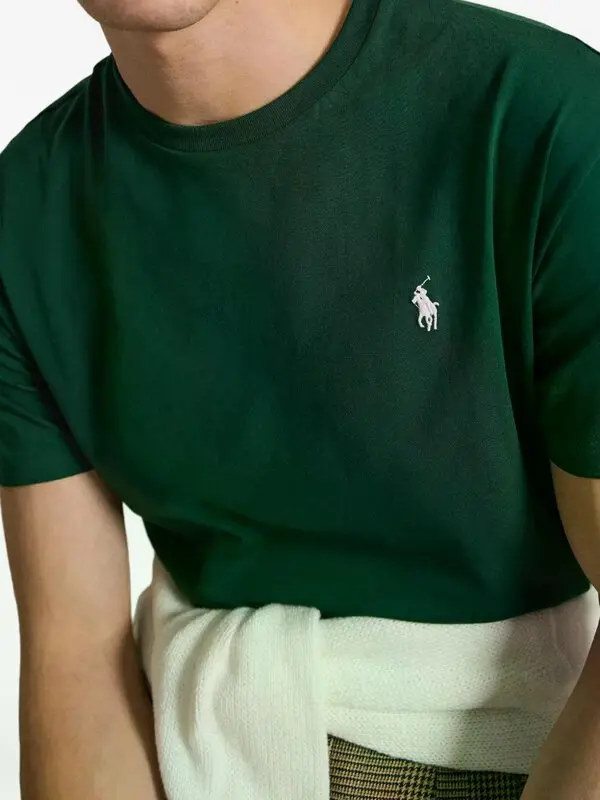 Polo Ralph Lauren Slim Fit Embroidered Crewneck T-shirt - Green