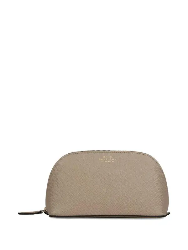 Smythson Panama Zip-up Make-up Bag - Neutrals