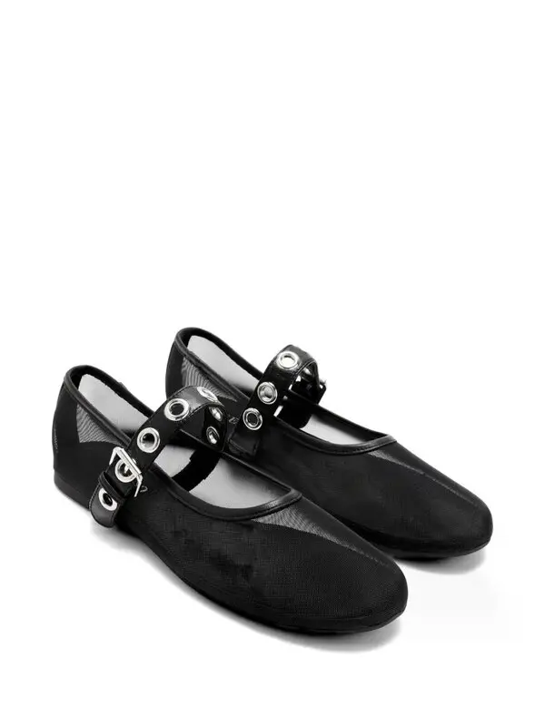 Senso Constance Eyelet-strap Ballet Flats - Black