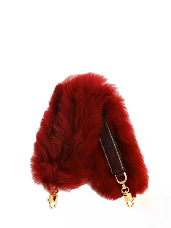 Dolce & Gabbana Shearling And Palmellato Calfskin Shoulder Strap - Red