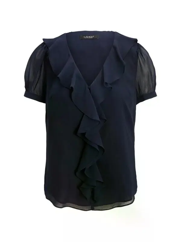 Ralph Lauren Ruffled V-neck Blouse