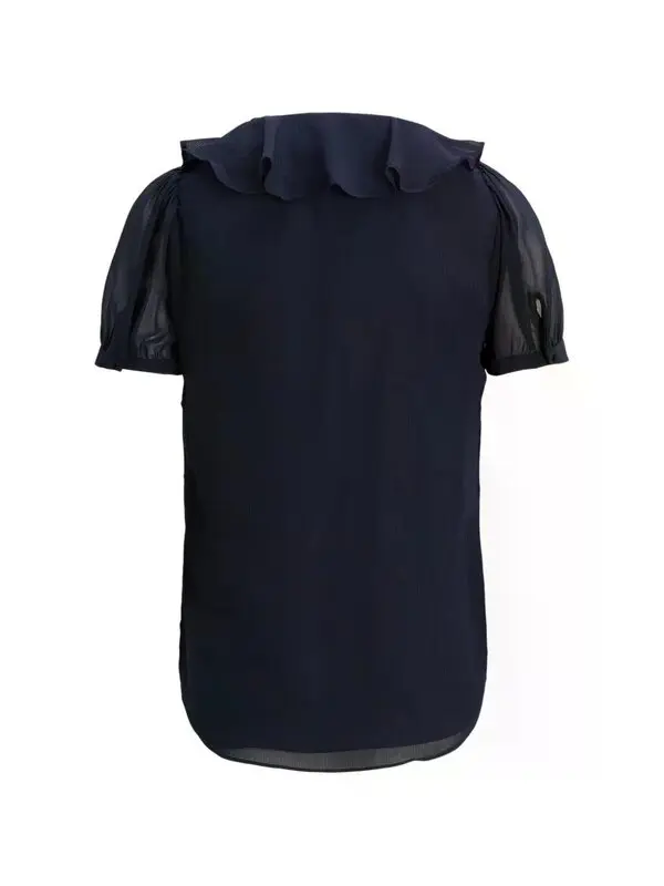 Ralph Lauren Ruffled V-neck Blouse