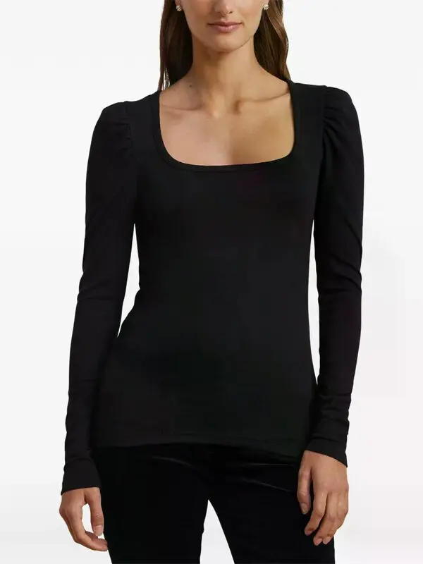 Ralph Lauren Square-neck Puff-sleeve Top
