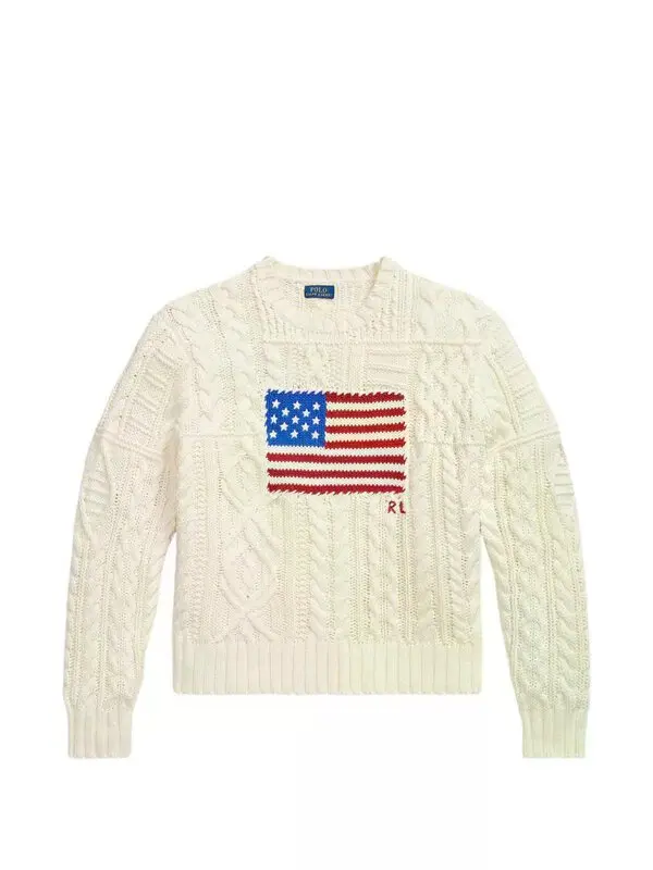 Polo Ralph Lauren Cable-knit Flag Sweater
