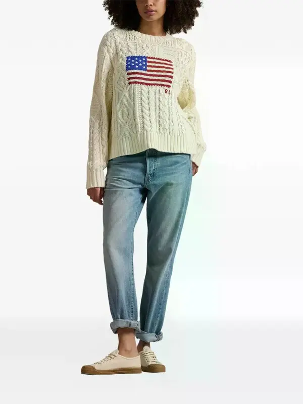 Polo Ralph Lauren Cable-knit Flag Sweater