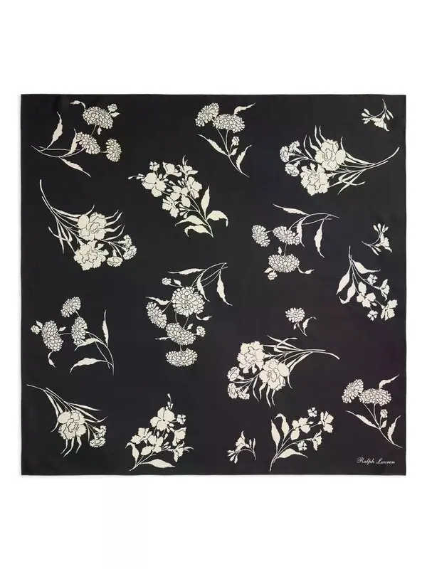Ralph Lauren Floral Scarf - Black