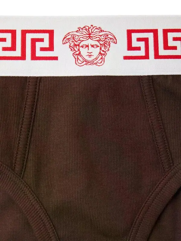 Versace Ribbed Cotton-jersey Briefs
