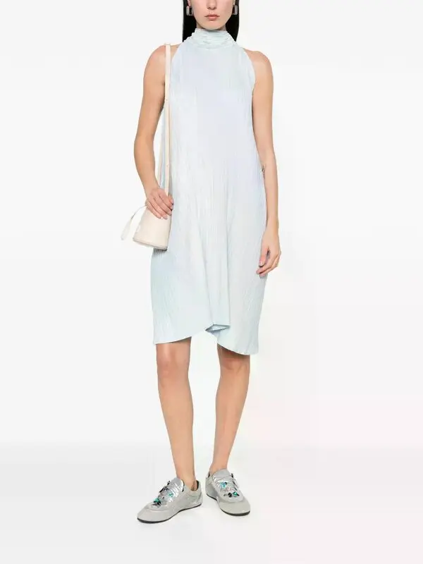 GONGDID DESIGN Pleated Halterneck Dress