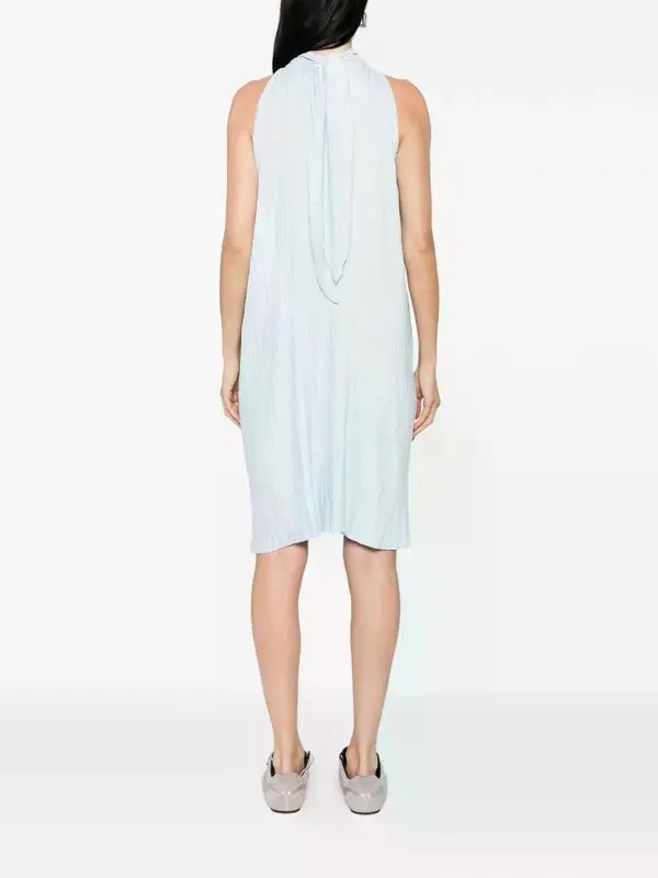 GONGDID DESIGN Pleated Halterneck Dress